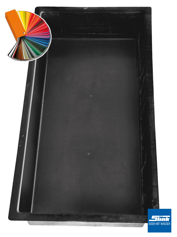 GFK-Teichbecken Wasserbecken rechteckig 240 x 120 x 35 cm 650 Liter ...