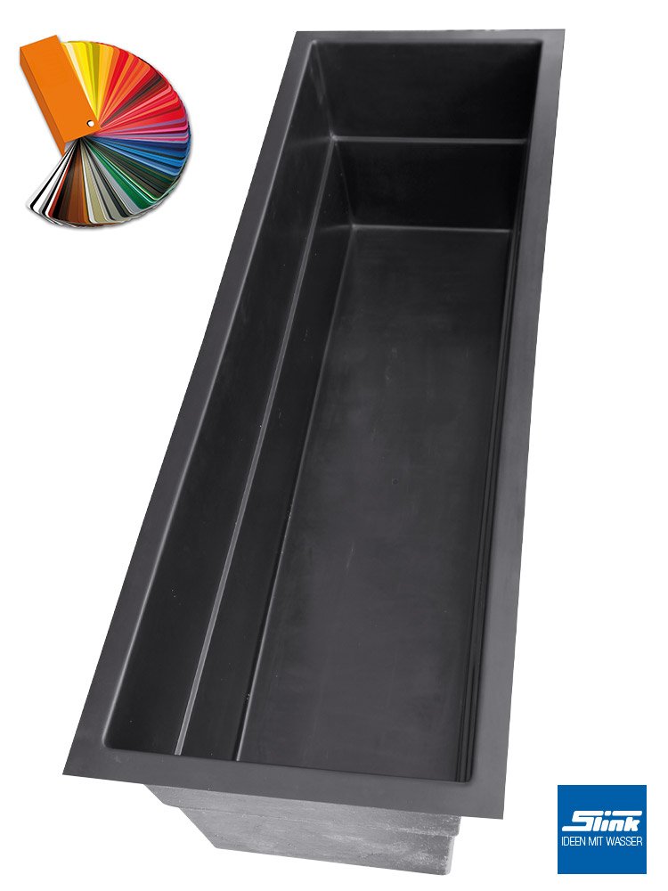 GFK-Teichbecken Wasserbecken rechteckig 360 x 120 x 100 cm 3000 Liter ...